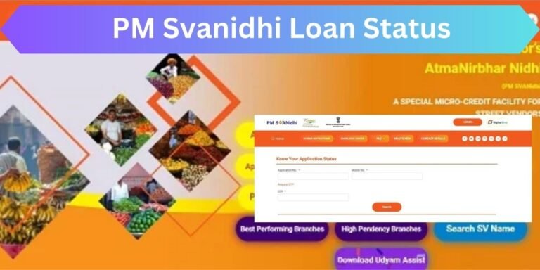 PM Svanidhi Loan Status Check Online at pmsvanidhi.mohua.gov.in with ...