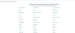 NFSA Ration Card Status Check at nfsa.gov.in State Wise